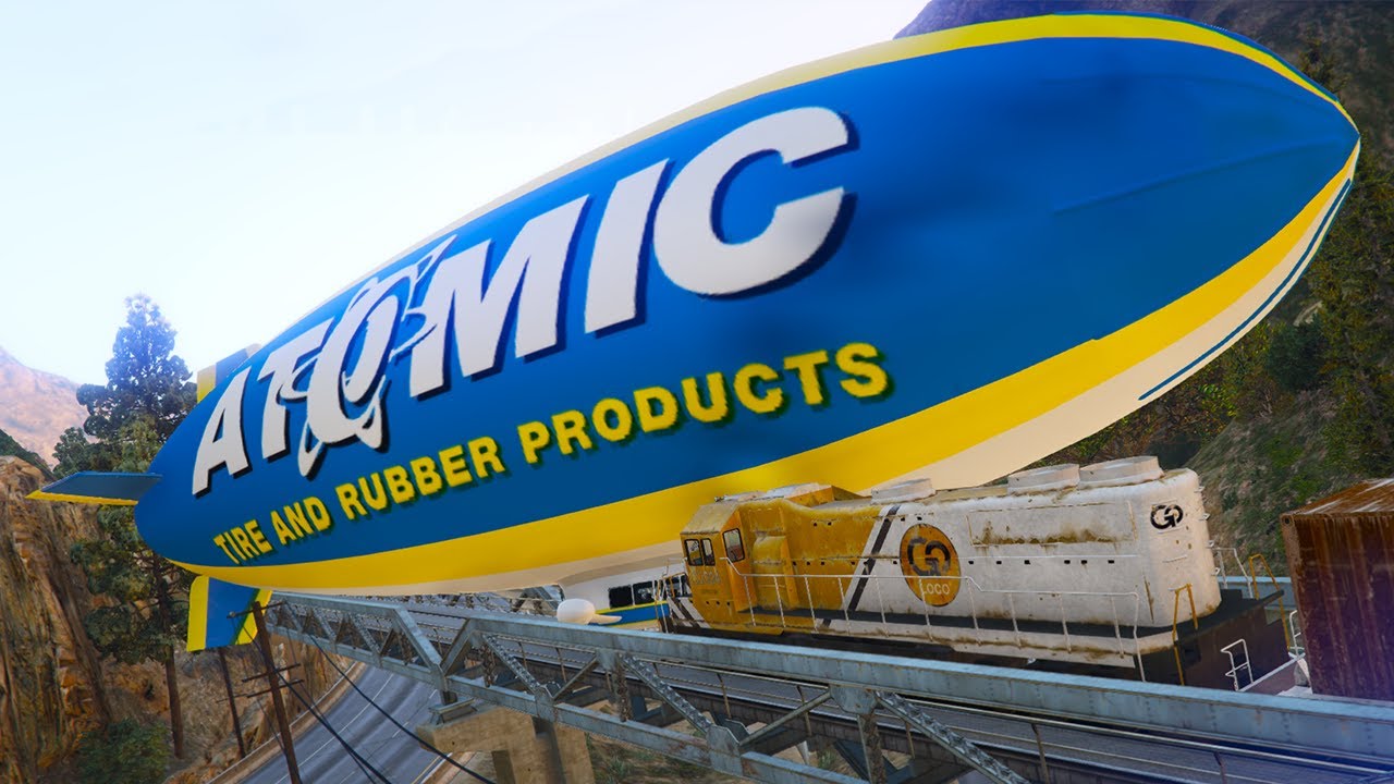 Blimp & Train stops try - YouTube