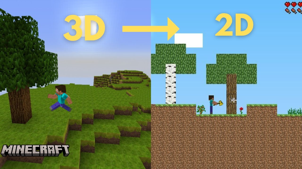 Minecraft But , its 2d 🧐🔥🤯 - YouTube