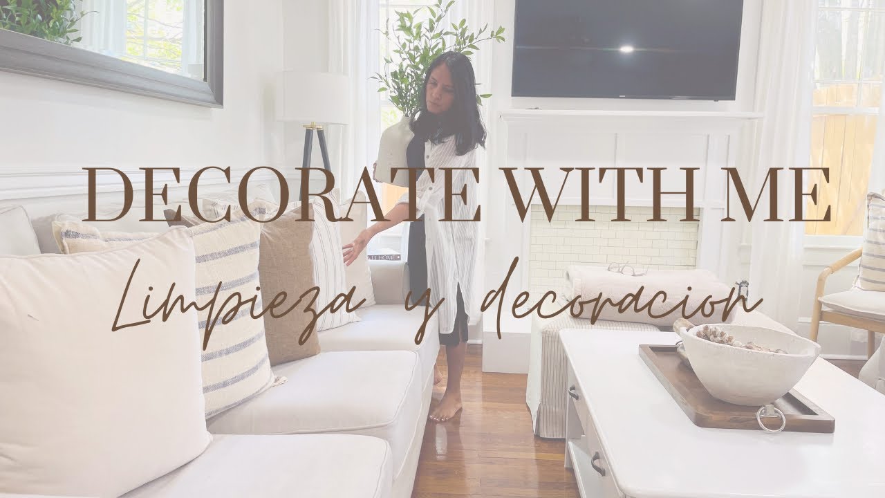 Clean and decorate with me ||refreshing my living room - YouTube