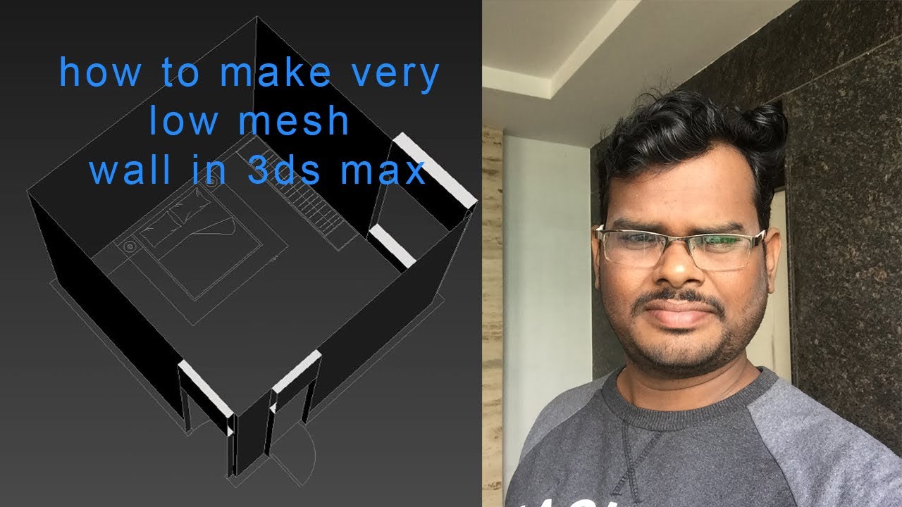 how to make walls Low mesh in 3dsmax - YouTube
