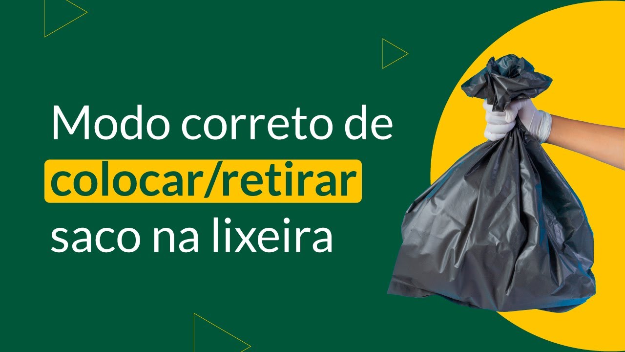 Maneira correta de colocar e retirar o Saco para Lixo da lixeira - YouTube