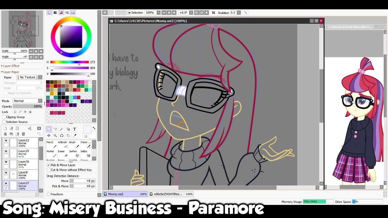 MLP Equestria Girls Speedpaint | Moondancer (Wubcake) - YouTube