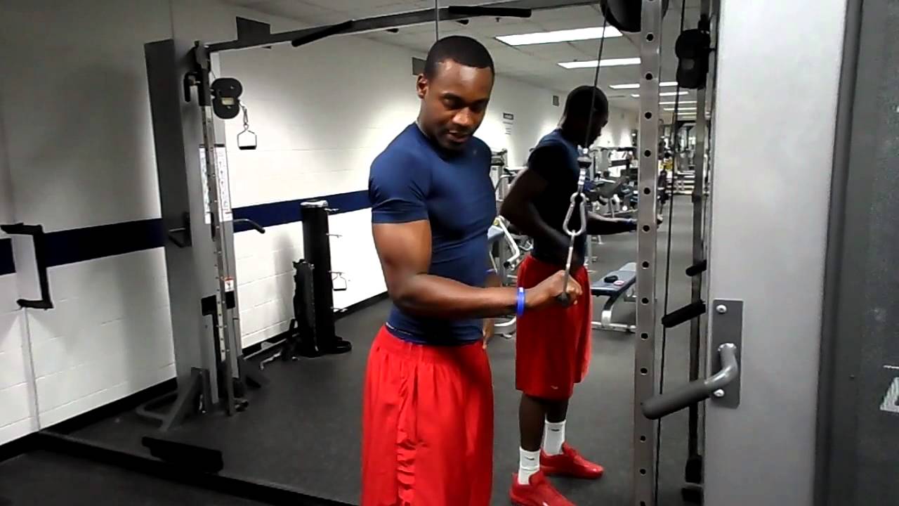 Cable Tricep Extension + Calf Raises - YouTube