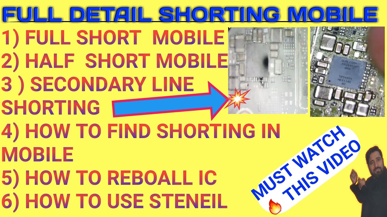 HALF SHORT MOBILE | FULL SHORT | SECONDARY LINE SHORT | HOW TO REMOVE ...