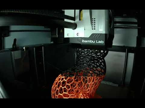 Timelapse Bambu Labs X1 Carbon Voronoi cats - YouTube