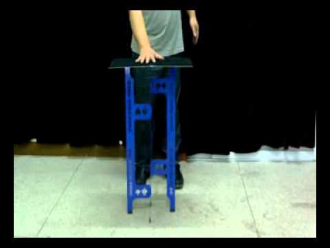 Magician Table - Folding (Aluminum, Large, Blue) - YouTube