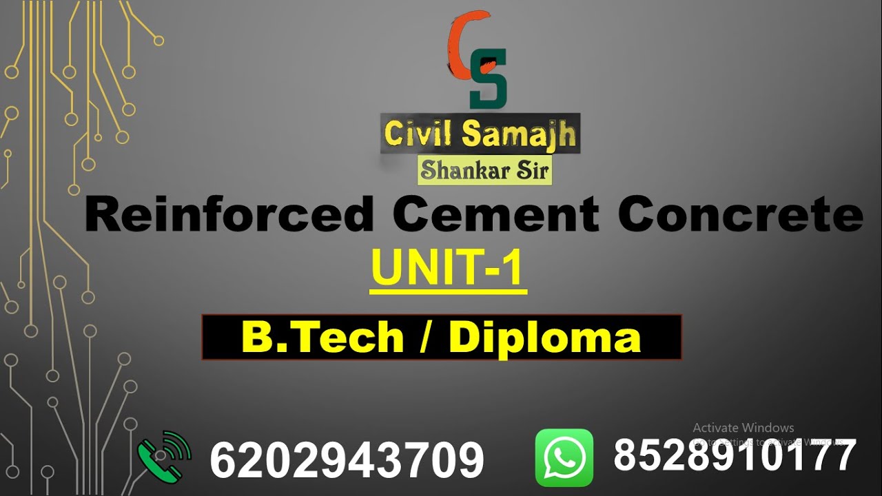 RCC Unit 1// Online 5th semester Free Coaching// JUT Syllabus - YouTube