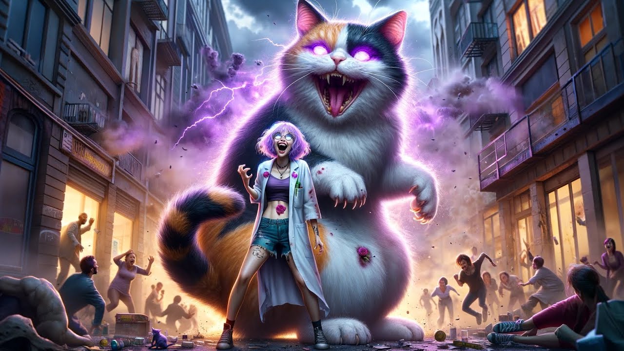 A Big Monster Cat appeared in the City! 🦖 #cat - YouTube