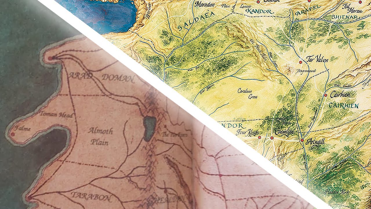 Wheel Of Time World Map The WOT World Compared To The World Of The