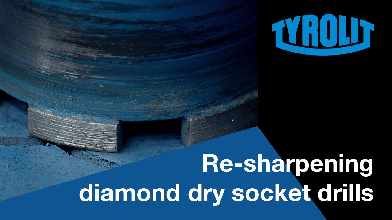 Re-sharpening of diamond dry socket core drills - YouTube