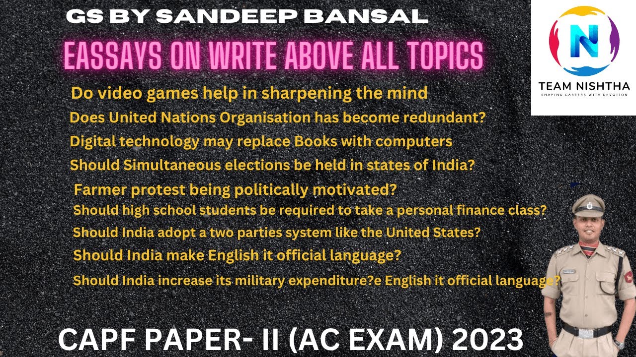 CAPF 2023 | PAPER -II | HOW TO WRITE : ARGUMENTS FOR AND AGAINST ...