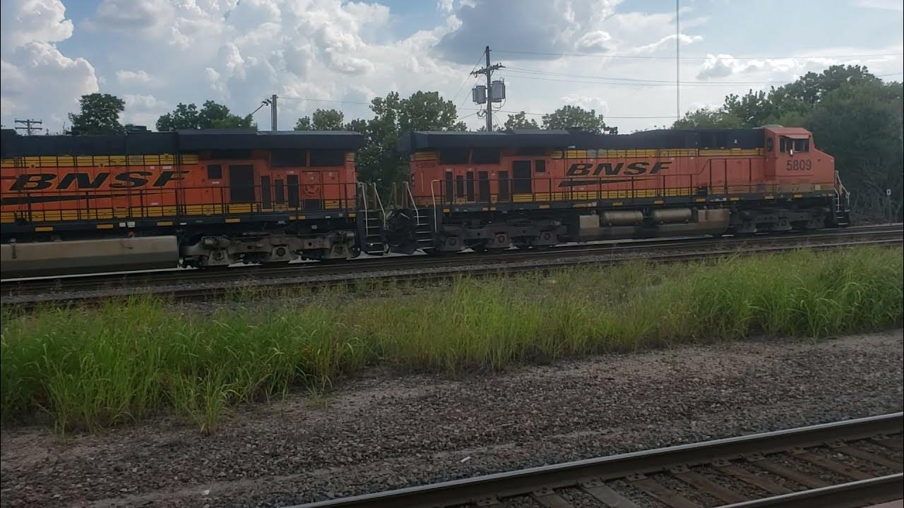 BNSF 5809 Leads WB Empty Coal Train On to The Lampasas Sub At Temple TX - YouTube