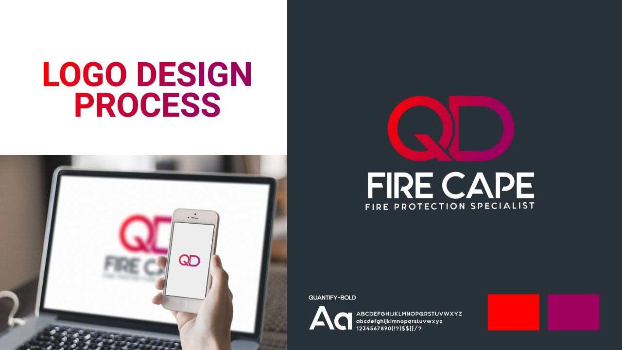 The QD Fire Cape Logo Design Process From Start To Finish - YouTube