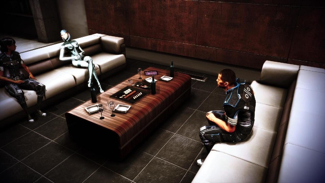 ME3 Legendary Edition - Traynor & EDI in Citadel DLC Party - YouTube