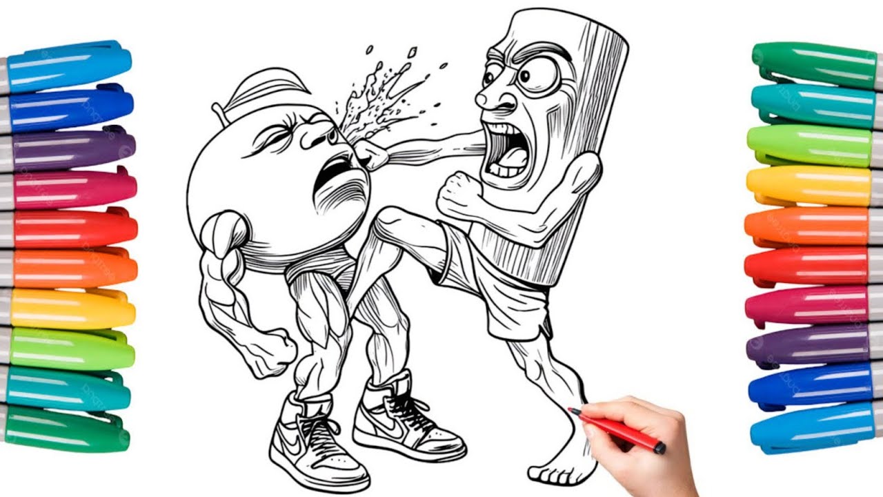 Coloring Tung Tung Tung Sahur & Udin Din Din Dun | New Italian Brainrot ...