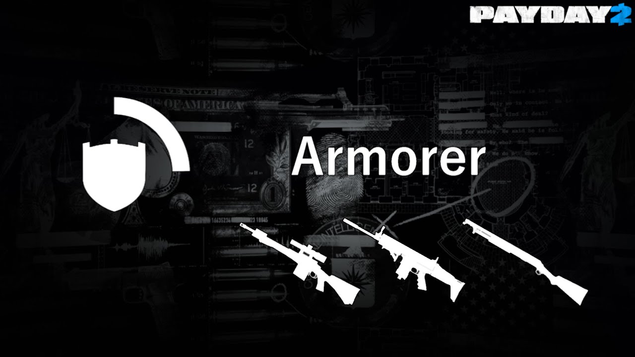 [PAYDAY 2] 3 Armorer builds for DSOD - YouTube