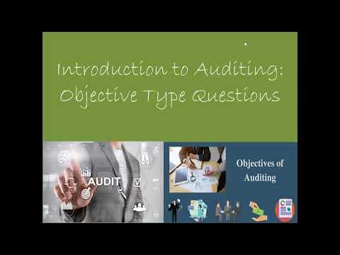 Introduction to Auditing objective type questions - YouTube