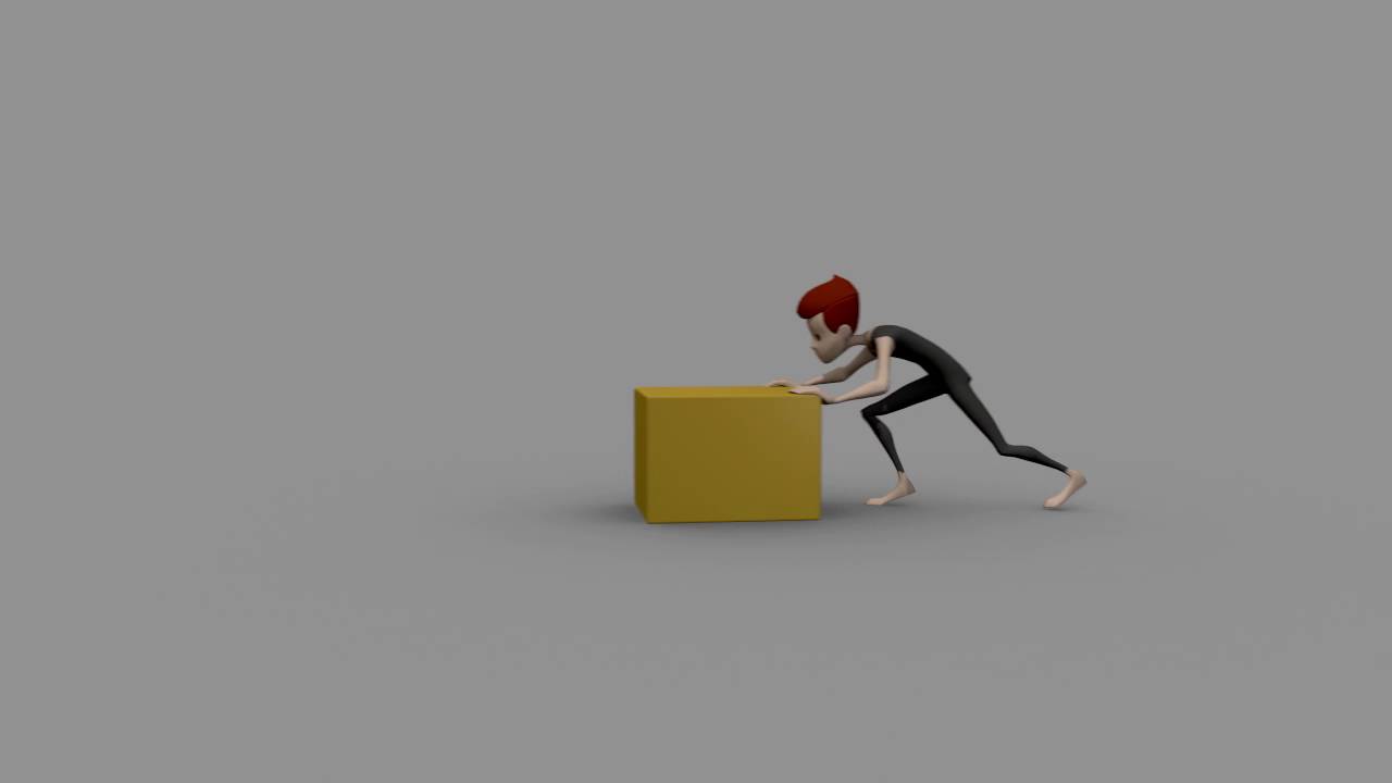 Box pushing Animation - YouTube