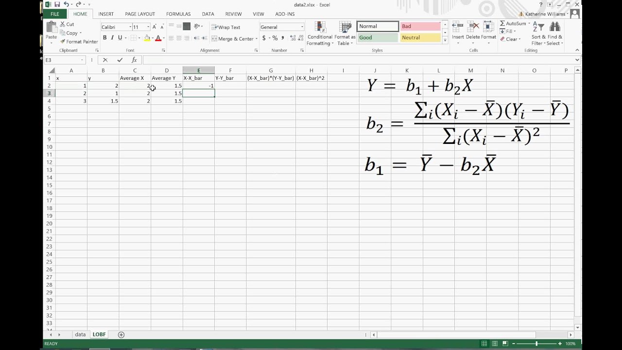 Excel Scatterplot and LOBF - YouTube