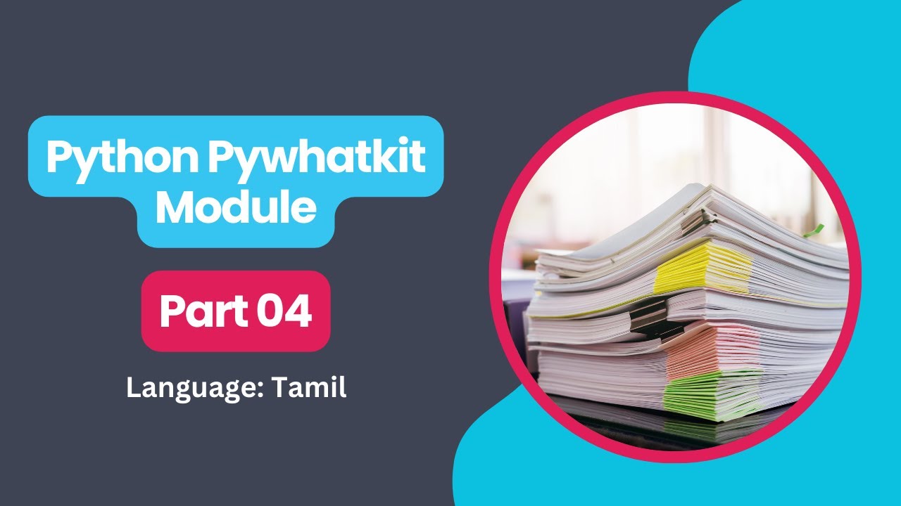Python Pywhatkit Module Information Gathering Tamil Part 04 Youtube