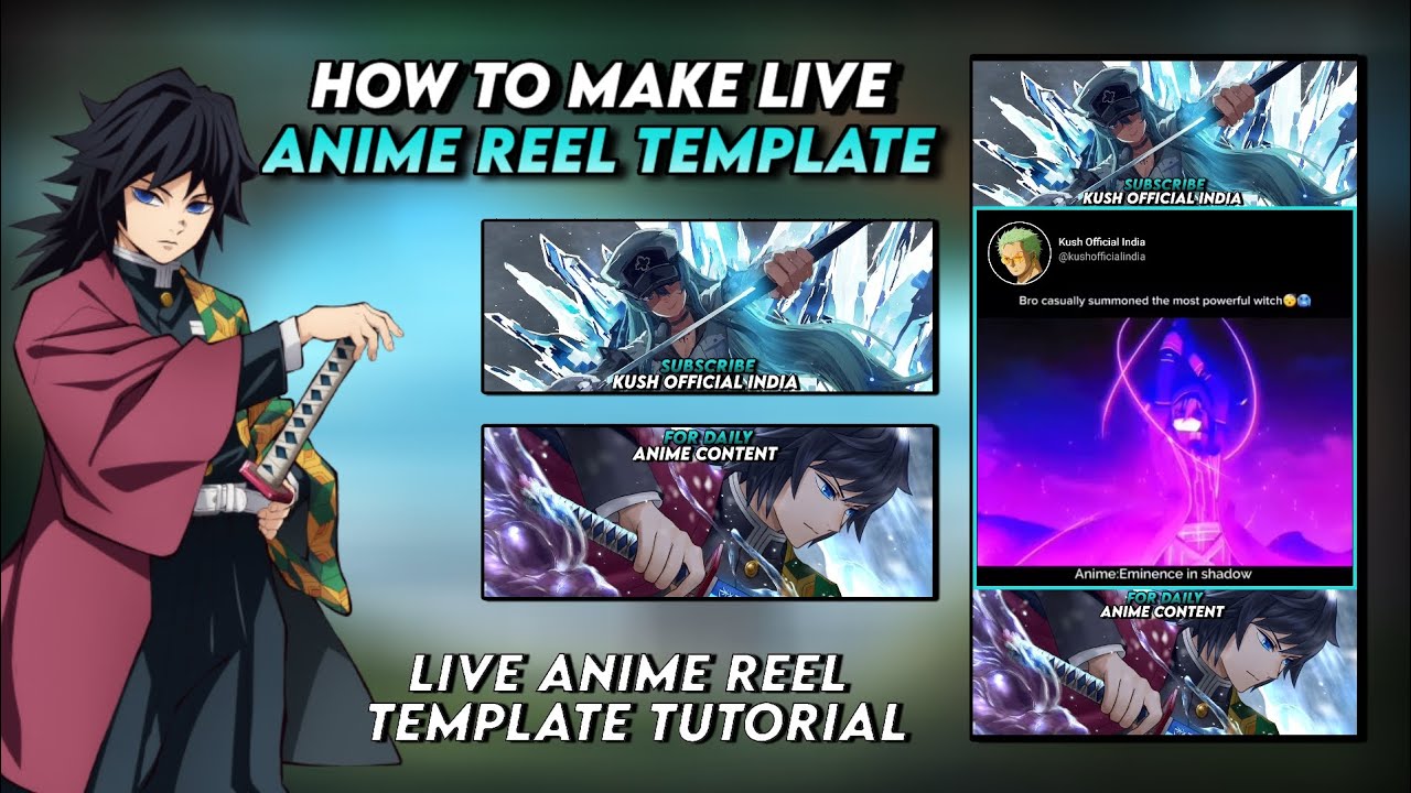 How to make a live anime reel and shorts template #animeedits #anime ...