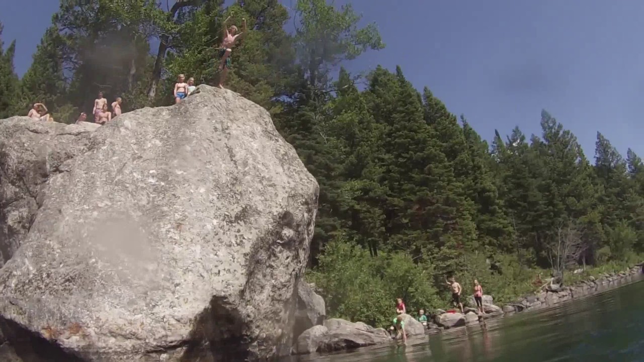 Cliff Jumping At Phelps Lake - YouTube