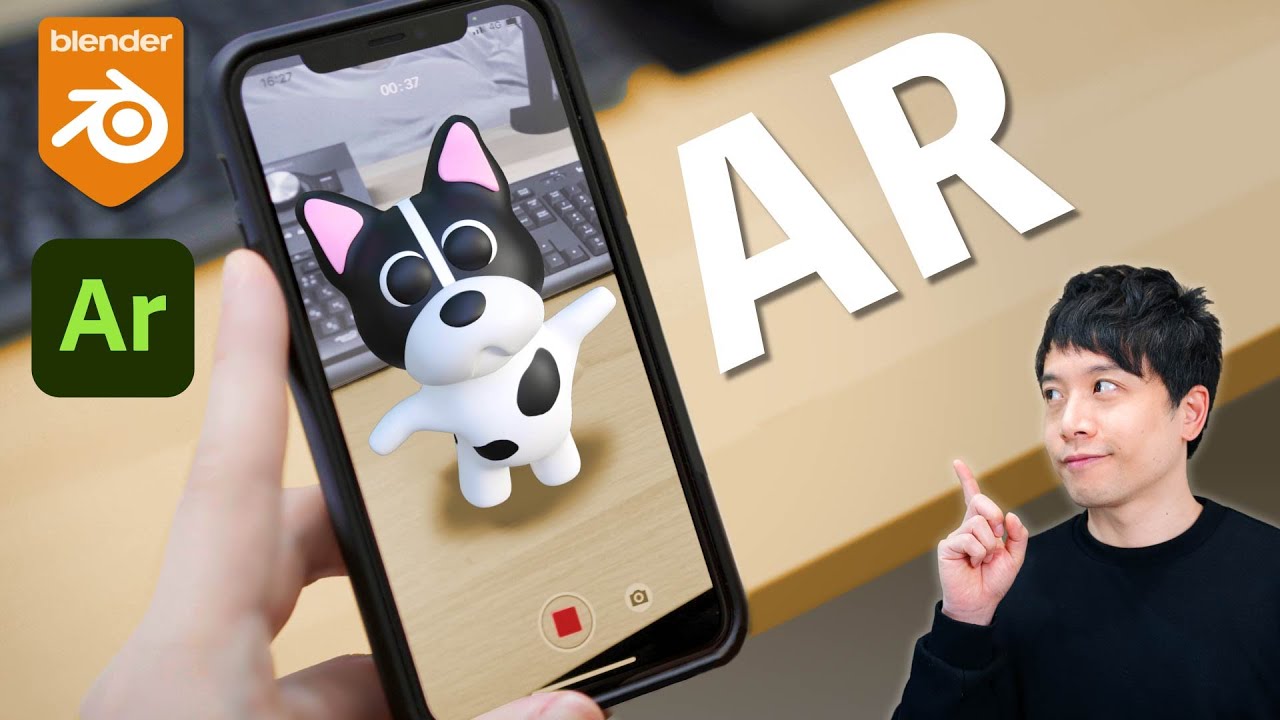 【全部無料！】Blender + iPhoneでAR！簡単でお手軽に出来ます！【Adobe Aero】【超簡単！】 - YouTube