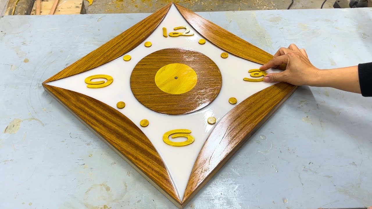 Perfect Woodworking Project /// How To Make Art Wooden Clock At Home ...