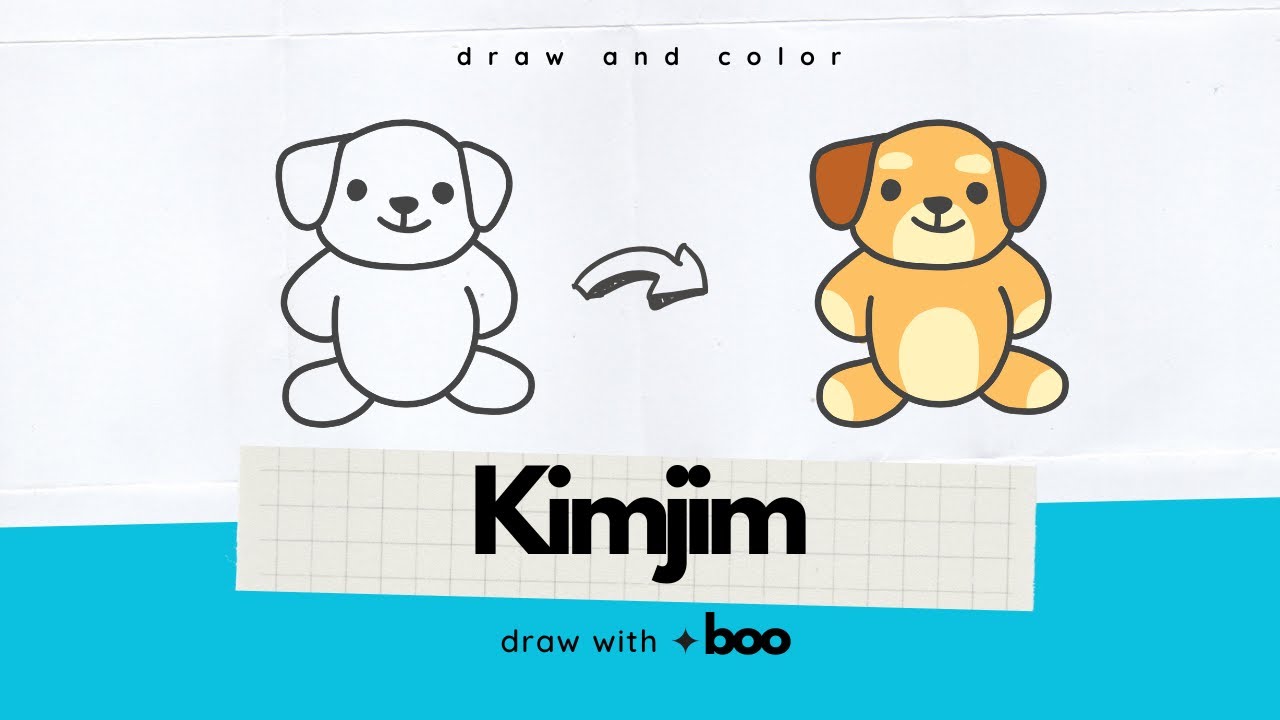 How to Draw and Color KIMJIM 🧸🐾 from Bluey | Simple Drawing for Kids ...