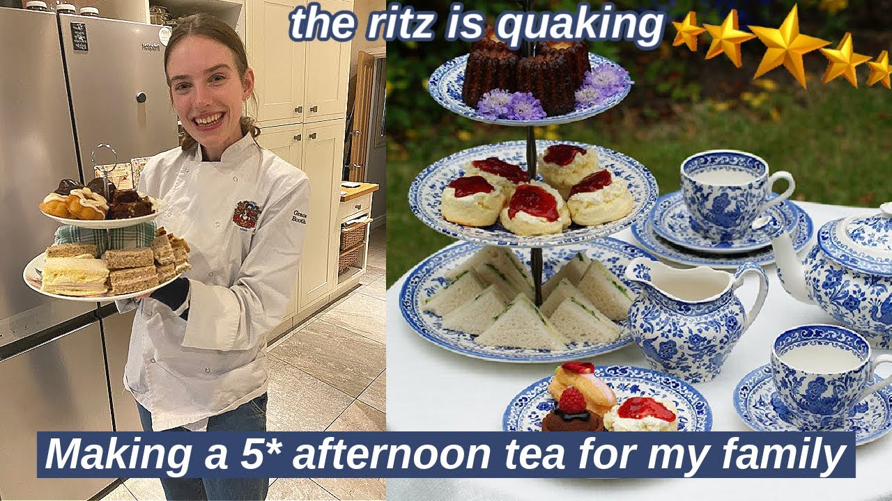 I made a 5* afternoon tea for my family - YouTube