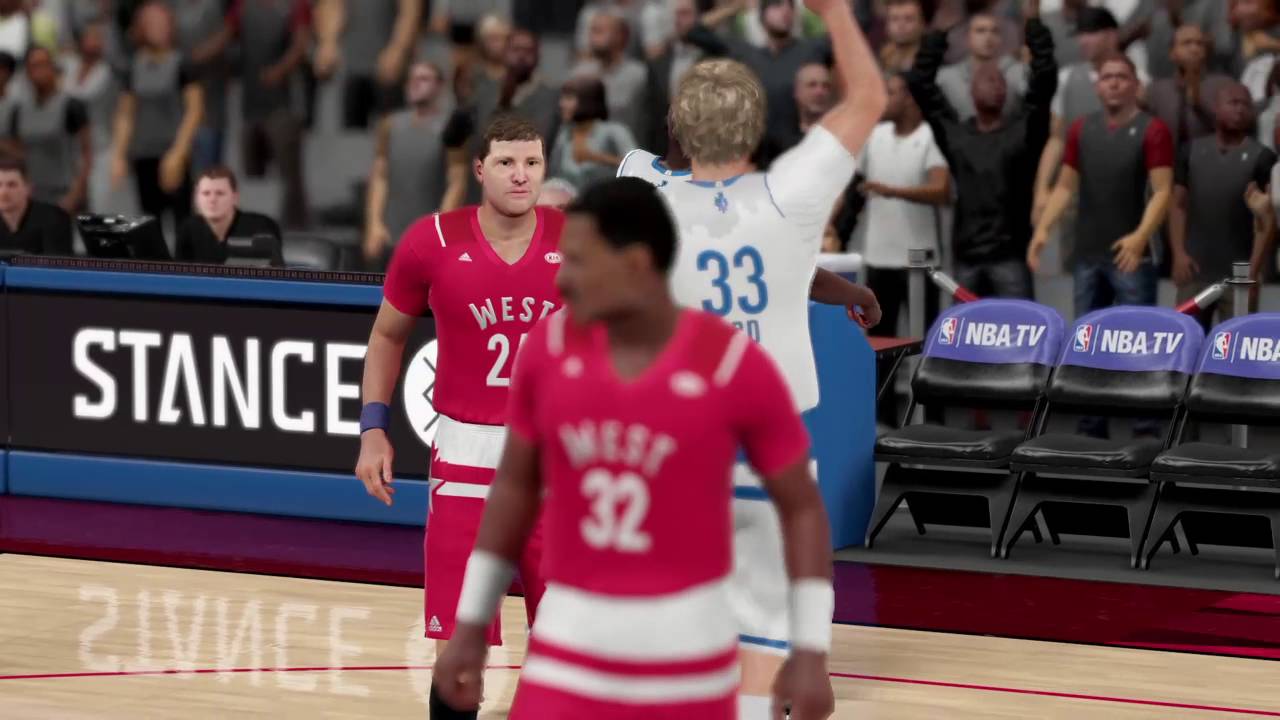 Michael Jordan hits game winning shot in All-Time allstar game - YouTube