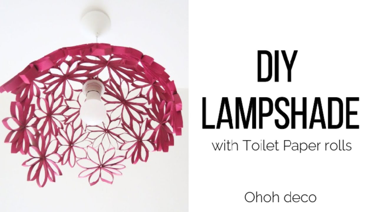 DIY Toilet paper rolls Lampshade - Lampshade recycled materials - YouTube
