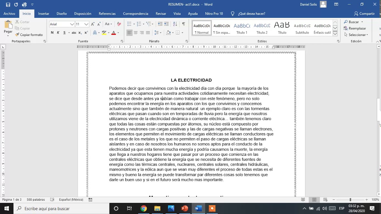 Justificado de texto en Word - YouTube