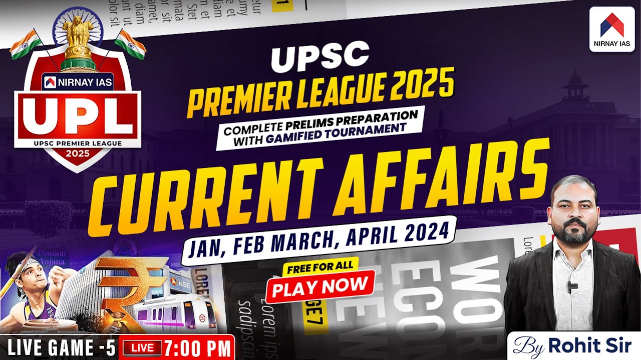 UPL 2025 UPSC Prelims Preparation | UPSC Premiere League Live Game 5 ...