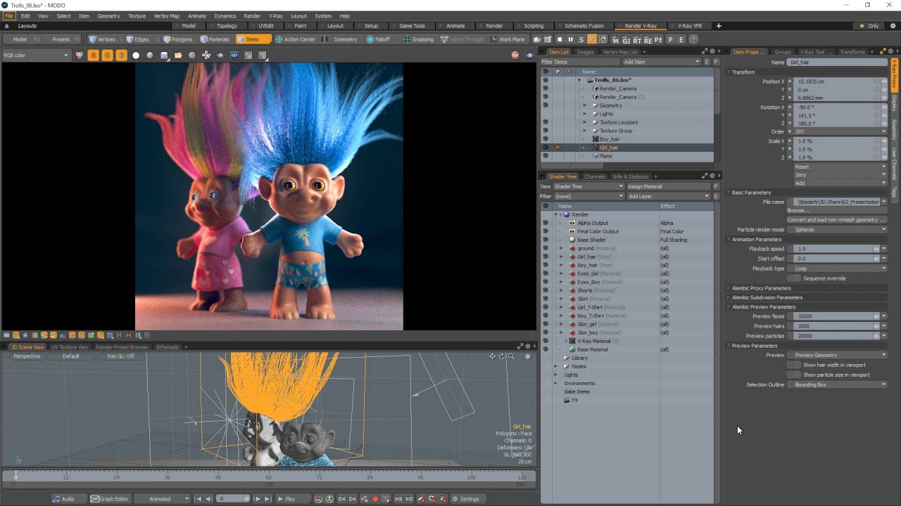 V-Ray for MODO – Hair & Fur - YouTube