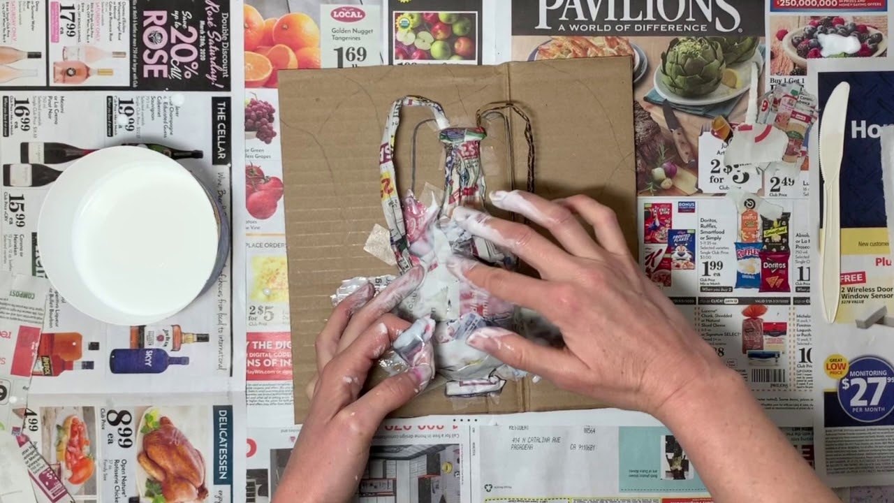 Paper Mâché Relief - Demo #2 (applying paper mâché ) - YouTube