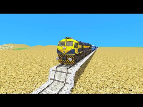 TRAINS RUNNING ON UNFINISHED RAILWAY TRACKS | TRAIN Vs RISKY TRACKS ...