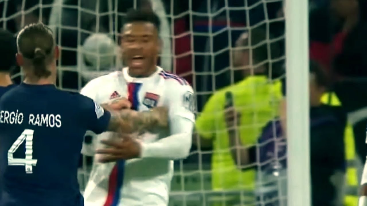 SERGIO RAMOS FIGHT VS LYON ‼️ & GOAL MESSI - YouTube