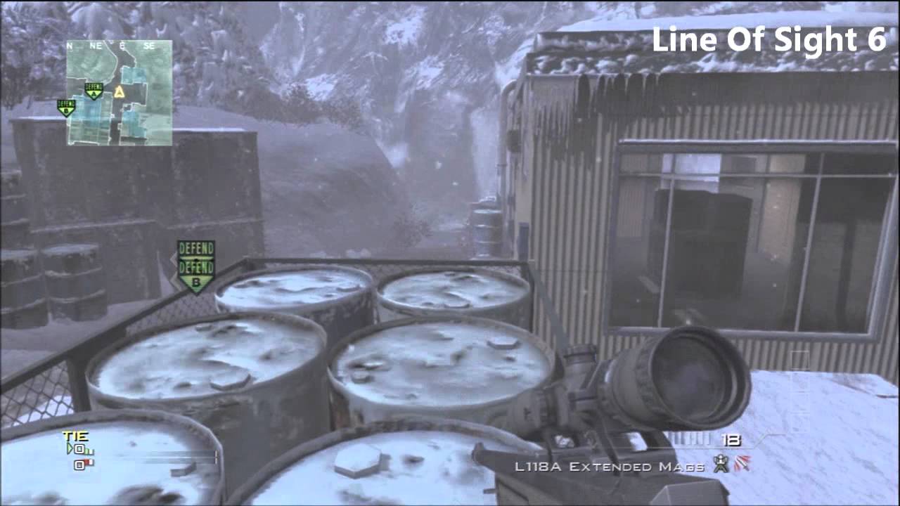 Mw3 Map Review Outpost, (Hiding spots, Line of sight, etc.) - YouTube