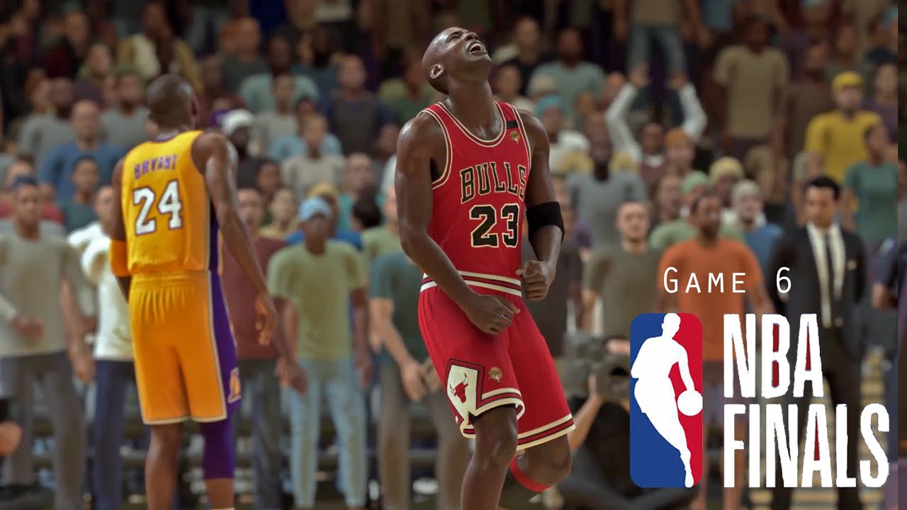 JORDAN vs KOBE. NBA FINALS Game 6. CLOSEOUT. MJ & Bulls overcome Kobe's ...