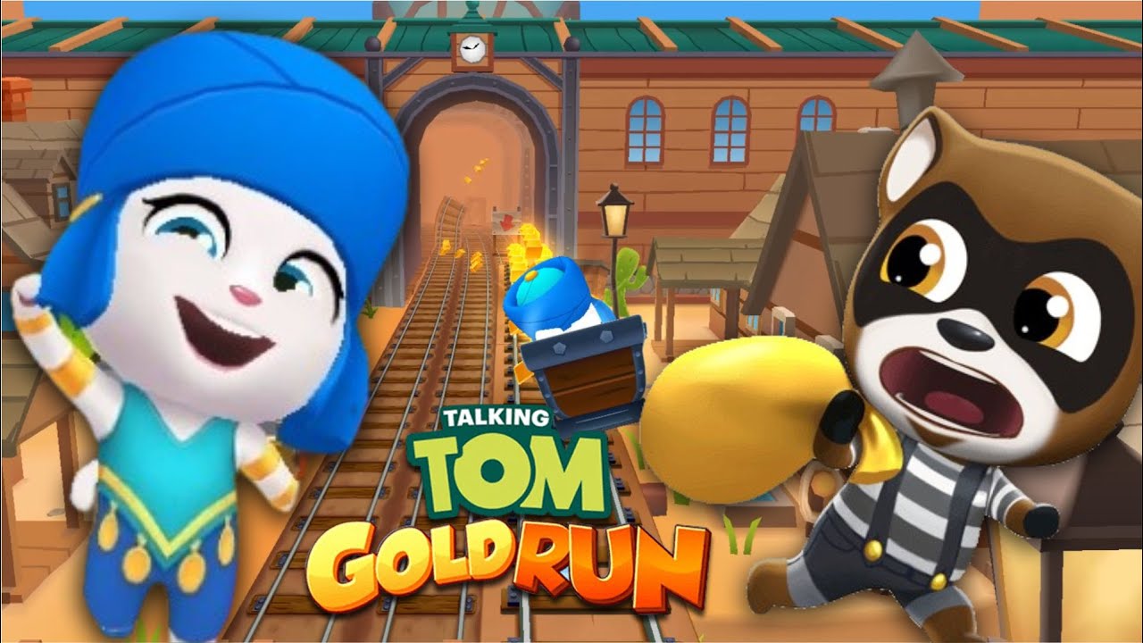 Talking Tom Gold Run - Genie Angela - Full Screen Walkthrough Gameplay ...