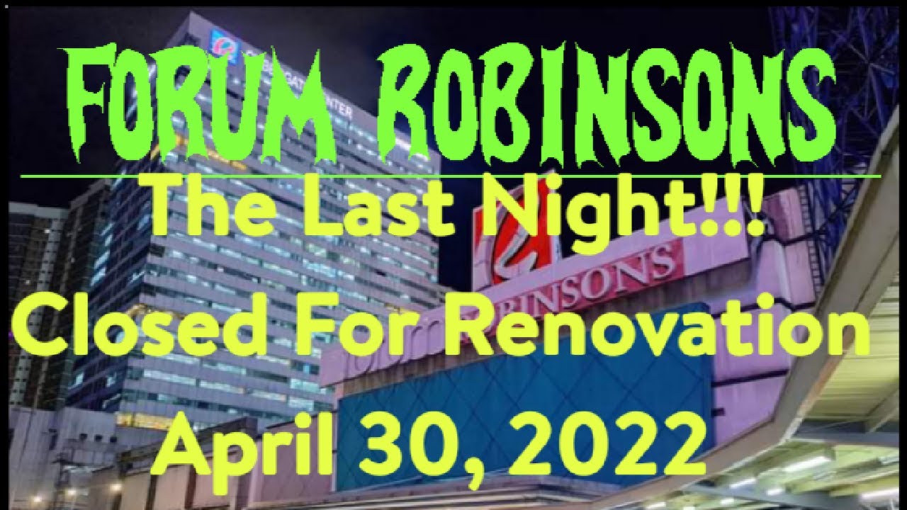 The Last Night Forum Robinsons - YouTube