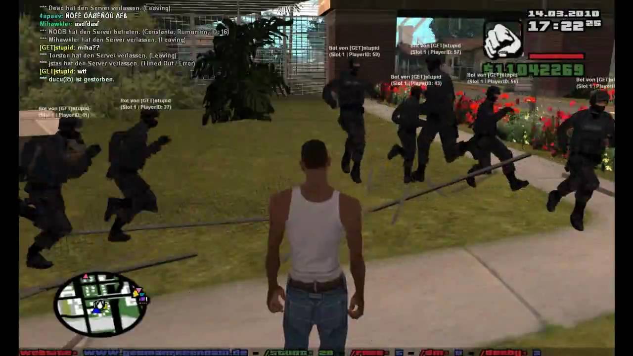 GTA San Andreas Multiplayer - Bot Fun - YouTube