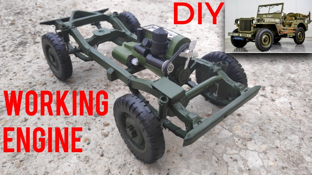 Jeep Willys MB cardboard scale model DIY (part 1) - YouTube