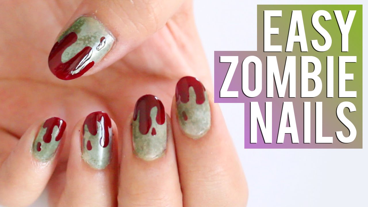 Easy Zombie Nails - YouTube
