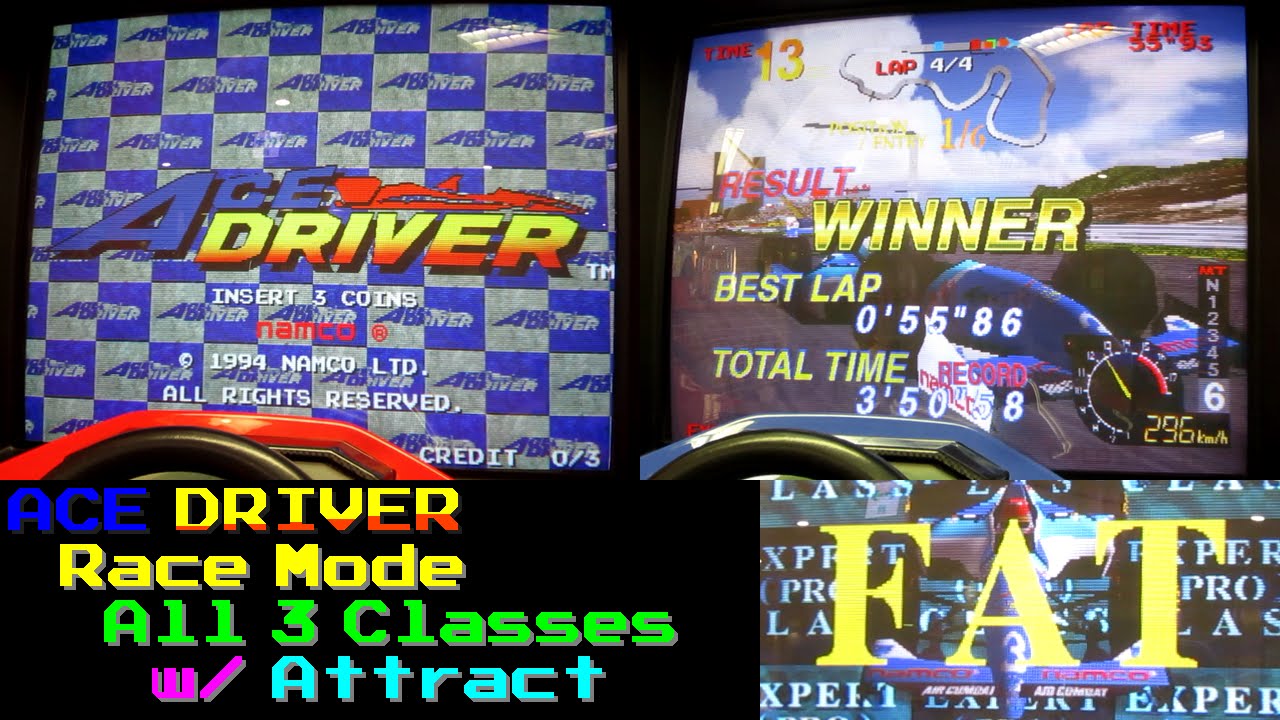 【ACE DRIVER】エースドライバー - レースモード全3クラスをプレイ【実機直撮り】 - YouTube