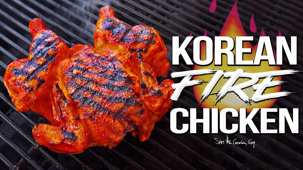 Spicy Korean Fire Chicken - the Best Whole Chicken Recipe EVER! | SAM ...