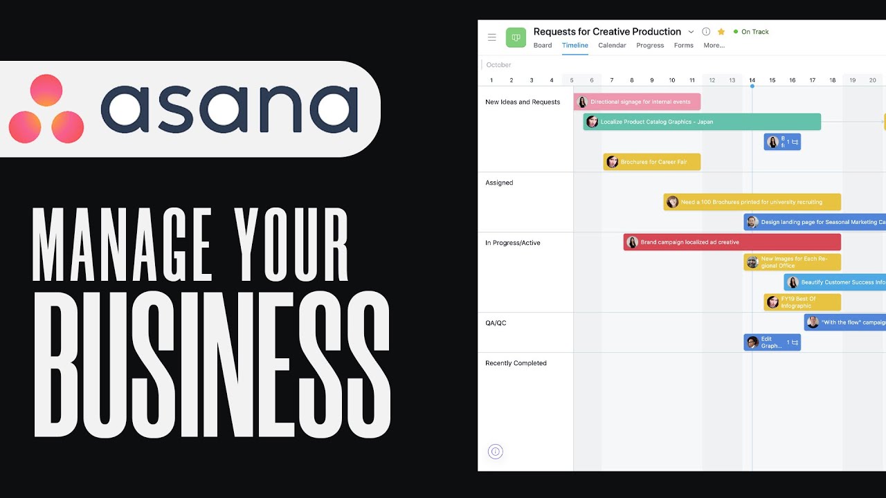 How To Use Asana To Manage Your Business | Easy Tutorial For Beginners ...