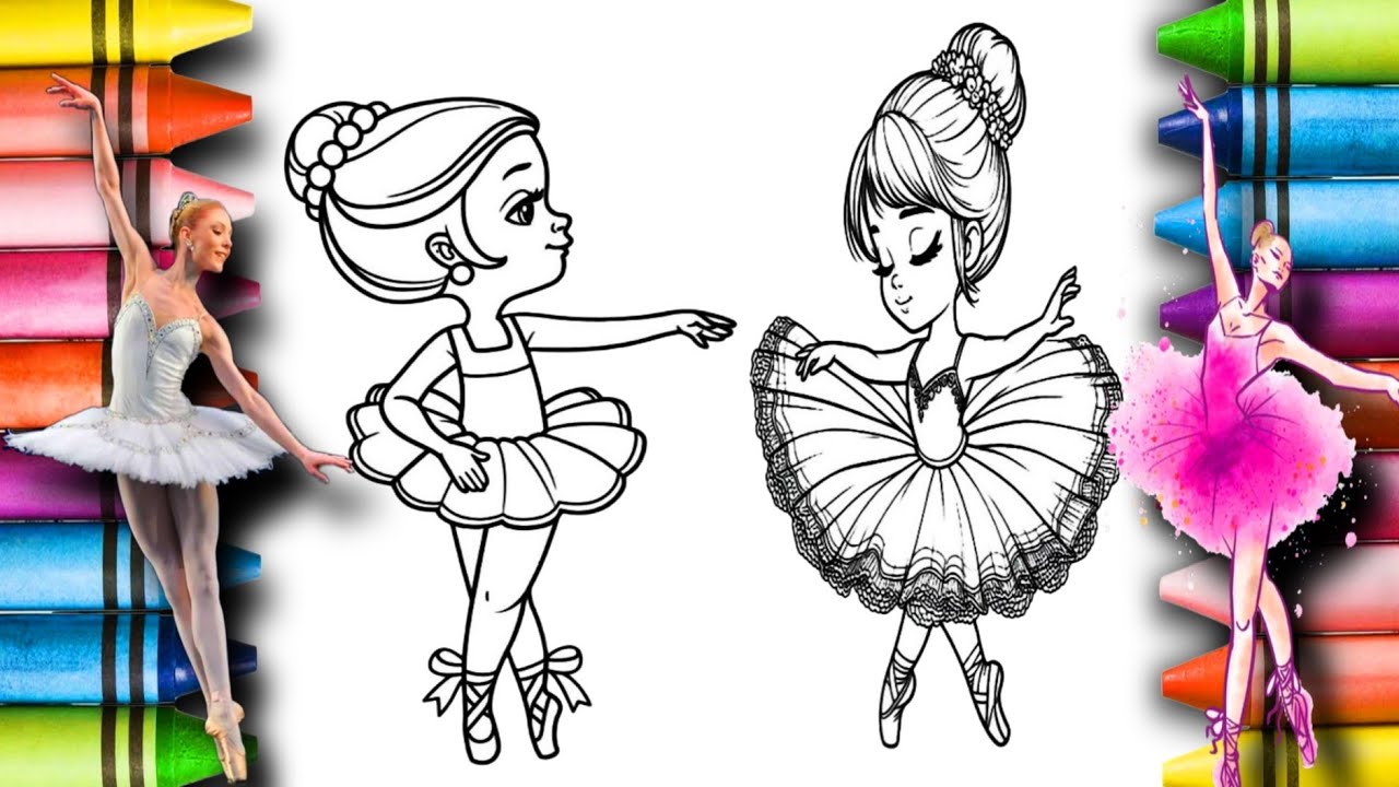 Barbie Ballerina drawing 🎨🖌️| Barbie official cartoons | Colouring 🌈 ...