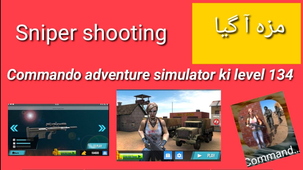 Commando adventure simulator ki level no 134/ Commando games/ Sniper ...